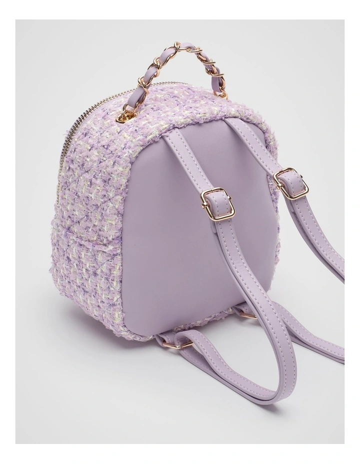 Seed Heritage Mini Tweed Backpack in Soft Lilac | MYER