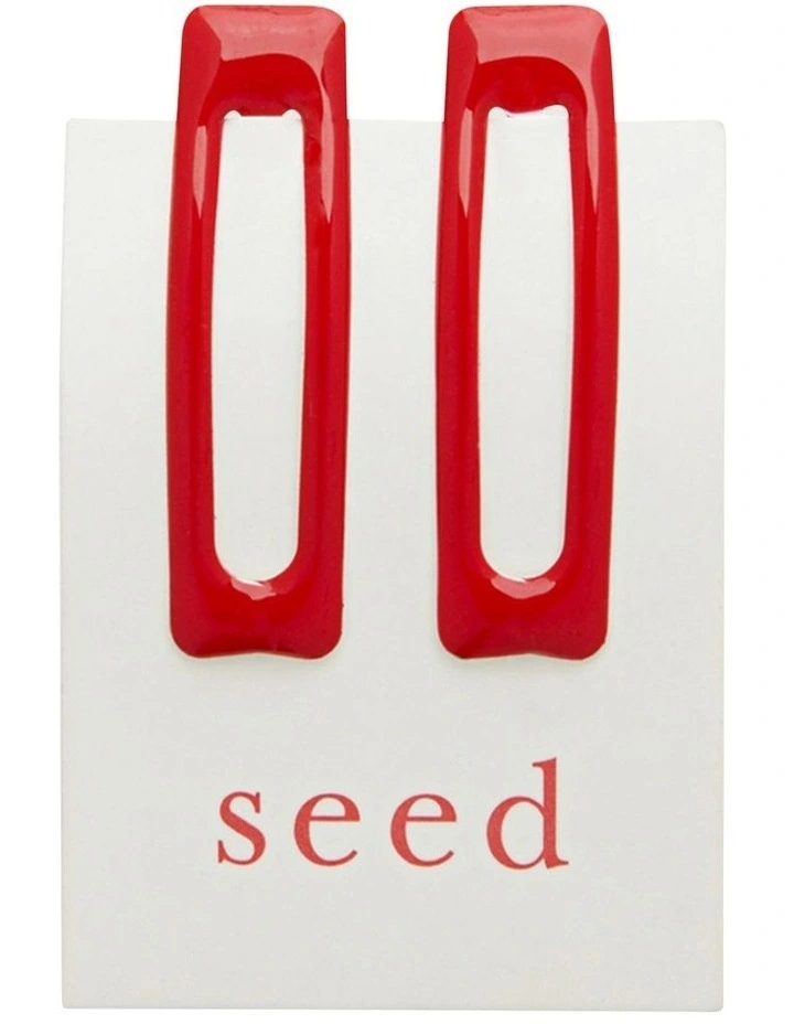 Seed Heritage Square Enamel Snap Clip | MYER