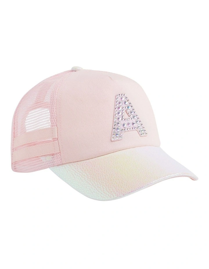 Seed Heritage Jewel Initial "A" Cap In Pink | MYER