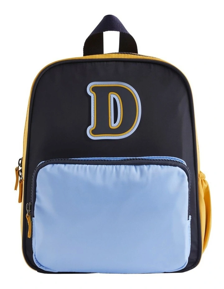 Seed Heritage Colour Block Initial "D" Backpack in Multi | MYER