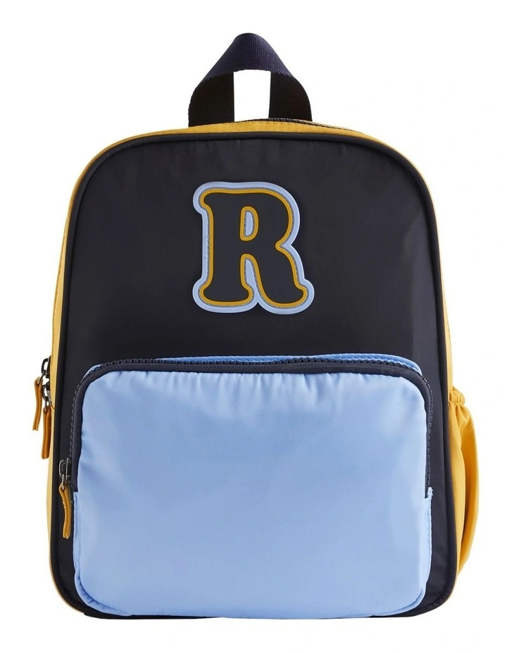 Seed Heritage Colour Block Initial "R" Backpack in Multi | MYER