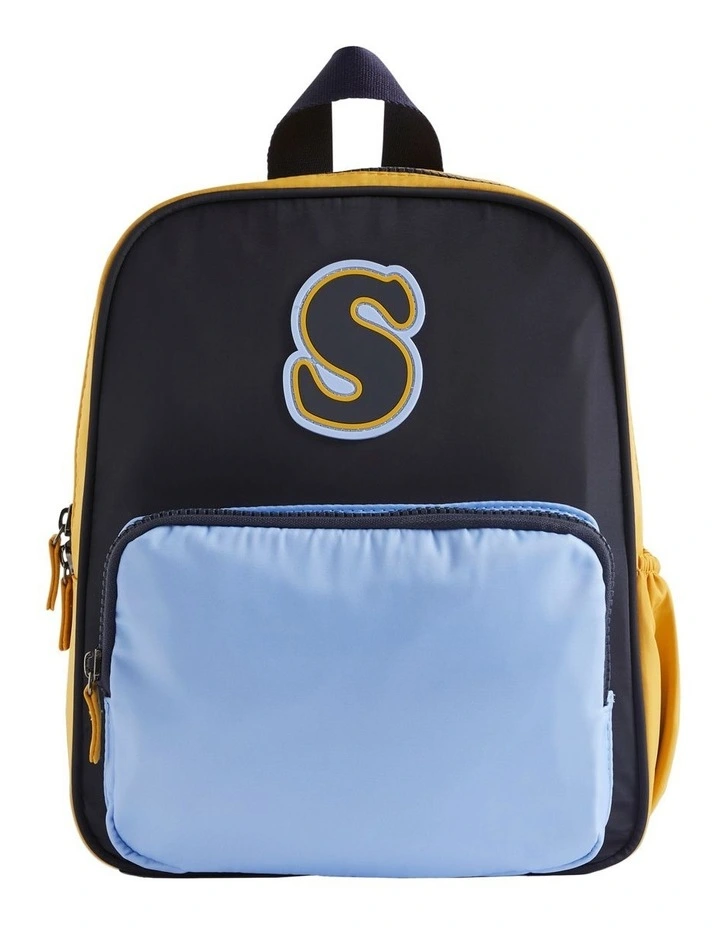 Seed Heritage Colour Block Initial "S" Backpack in Multi | MYER