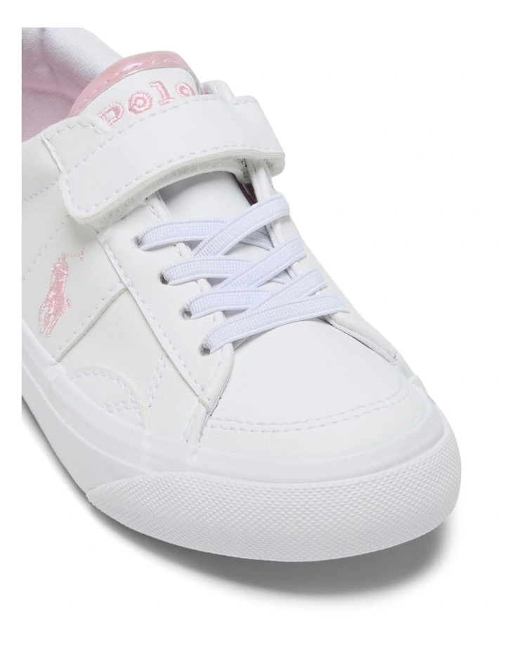 Ralph Lauren Riley Pre-School Youth Sneakers in White | MYER