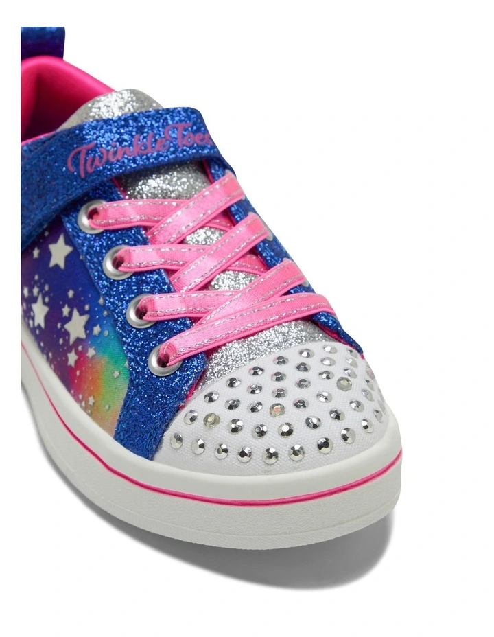 Skechers Twinkle Toes Sparkle Rayz Galaxy Youth Sneakers In Blue | MYER