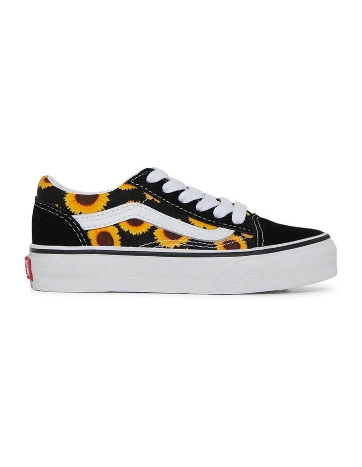 Vans Old Skool Sunflower Youth Sneakers in Black | MYER