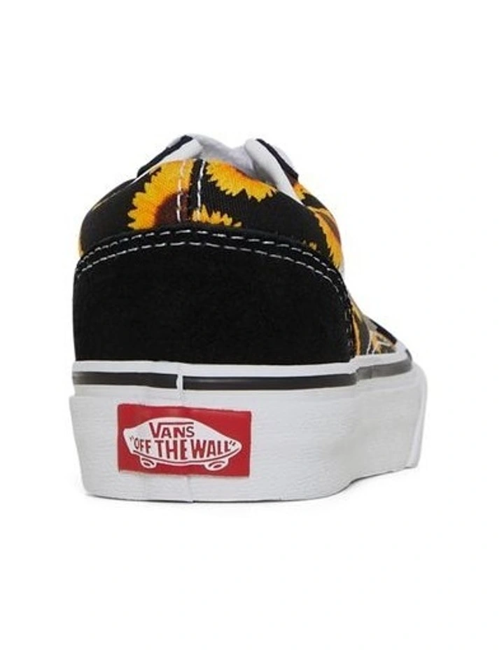 Vans Old Skool Sunflower Youth Sneakers in Black | MYER