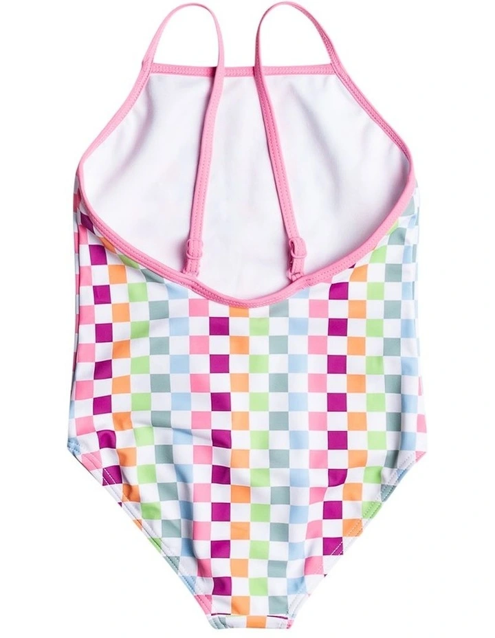 Roxy Rainbow One Piece Swimsuit in Bright White Check | MYER