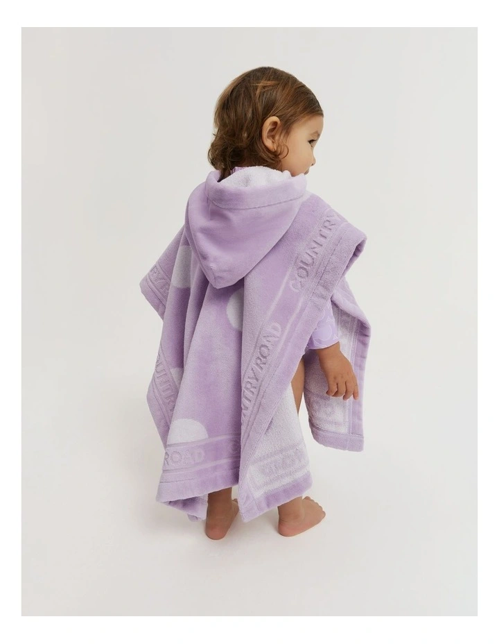 Country Road Australian Cotton Logo Spot Poncho in Lilac | MYER