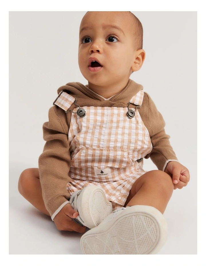 Country Road Organically Grown Cotton Gingham Overall in Natural | MYER