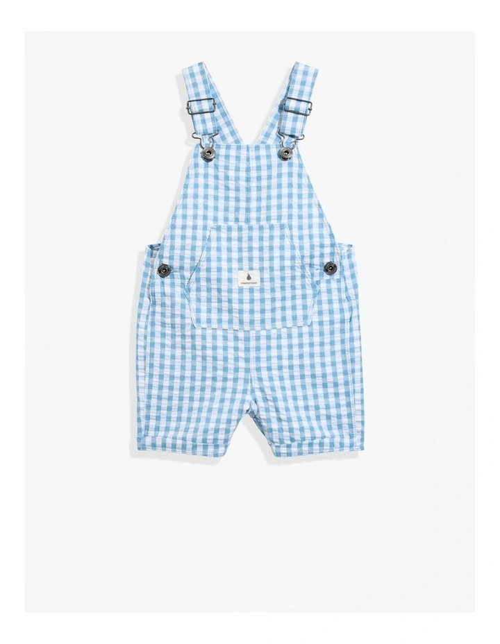 Country Road Organically Grown Cotton Gingham Overall in Airforce Blue ...