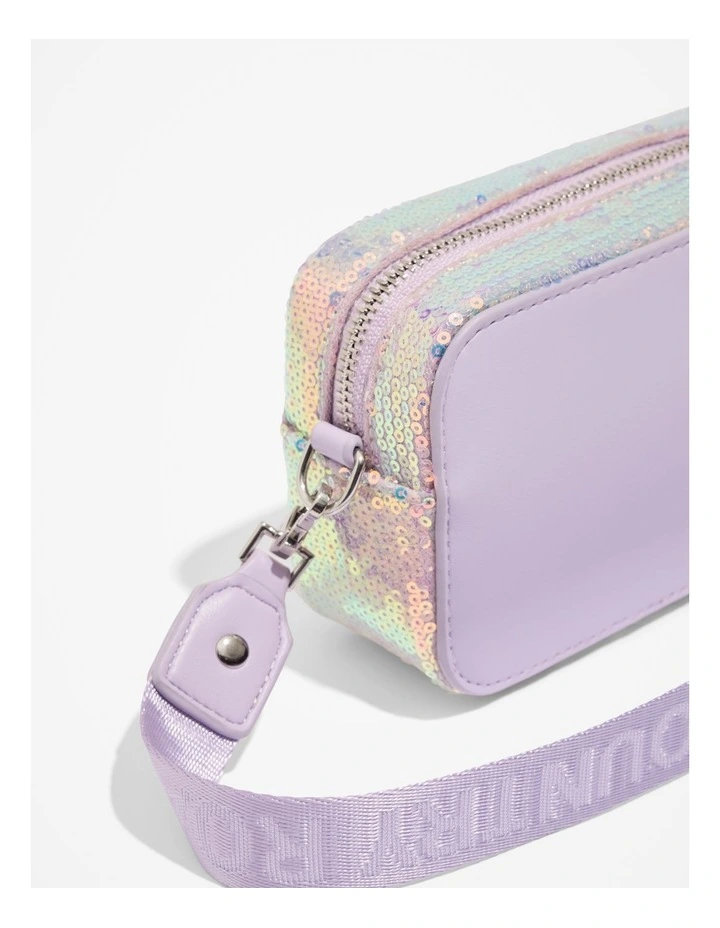 Country Road Sequin Camera Bag in Lilac | MYER