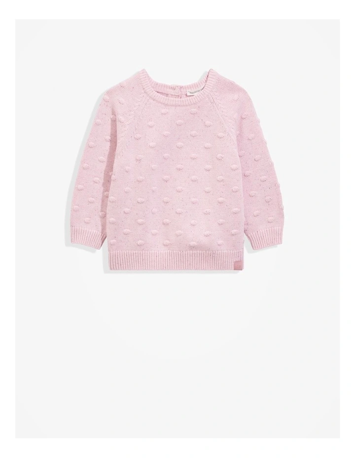 Country Road Organically Grown Cotton Speckle Spot Knit in Mineral Pink ...