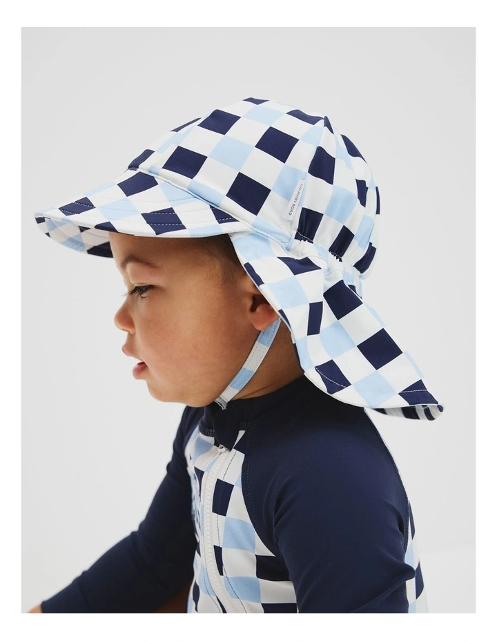 Country Road Check Swim Cap in Navy | MYER