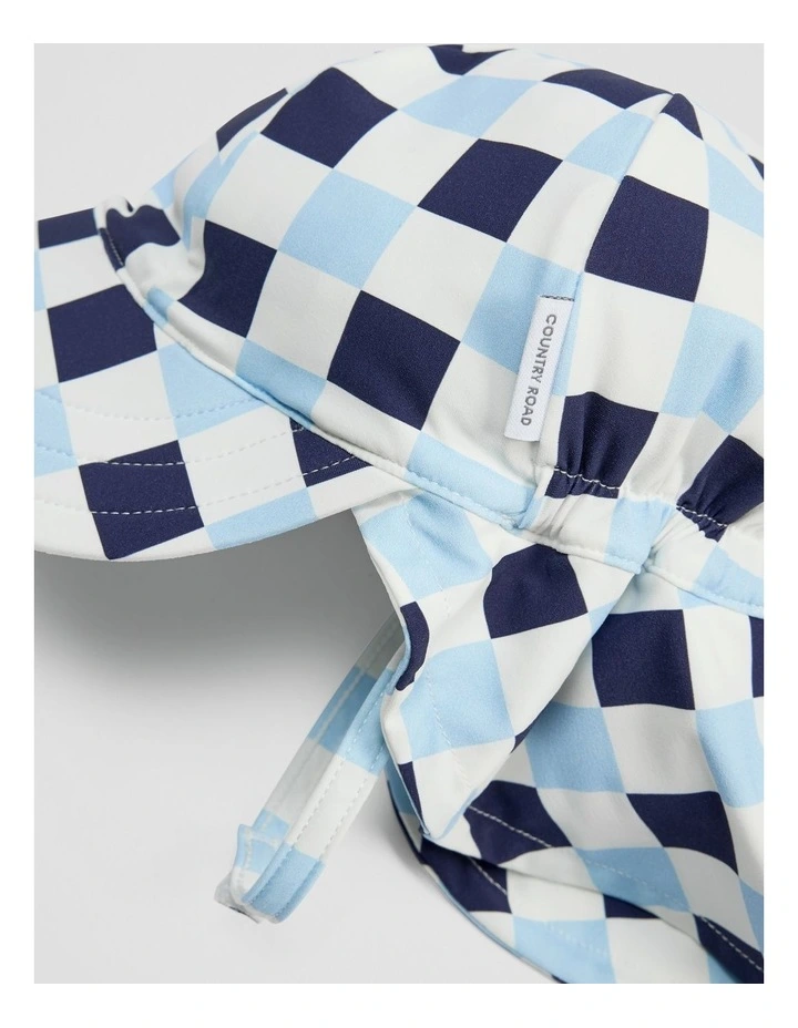 Country Road Check Swim Cap in Navy | MYER