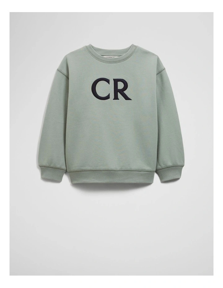 Country Road Cotton Oversized Country Road Logo Sweat in Fern | MYER