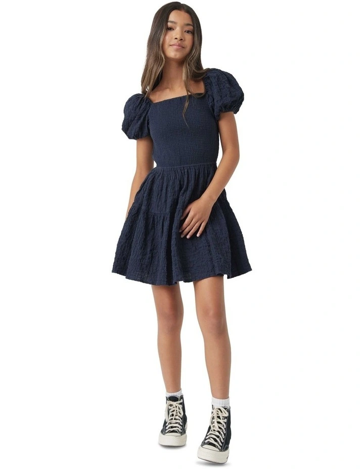 Decjuba Kids Maude Mini Dress in Midnight Navy | MYER