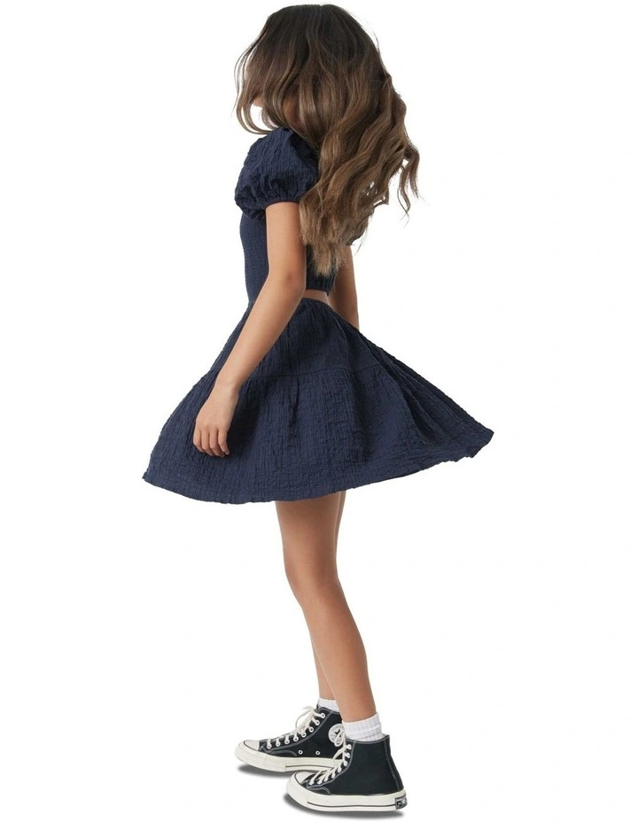 Decjuba Kids Maude Mini Dress in Midnight Navy | MYER