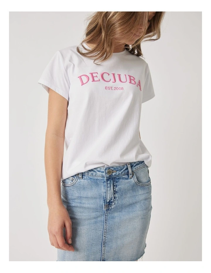 Decjuba Kids Heritage Tee in White | MYER