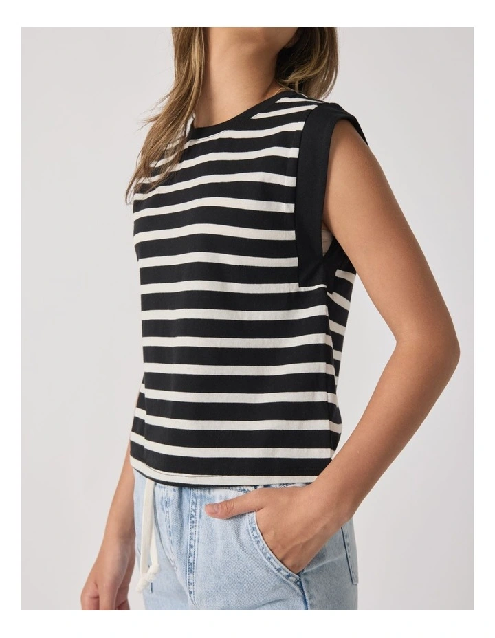 Decjuba Kids Mari Detail Tank (6 -16 Years) in Black/Vanilla | MYER
