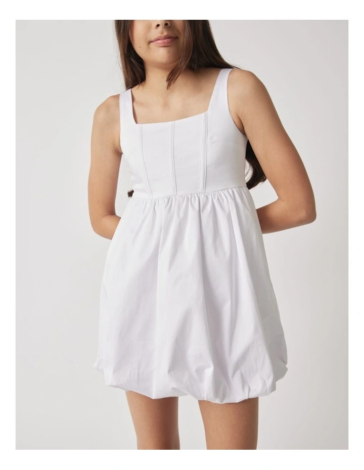 Decjuba Kids Alice Bubble Hem Dress in Cream | MYER