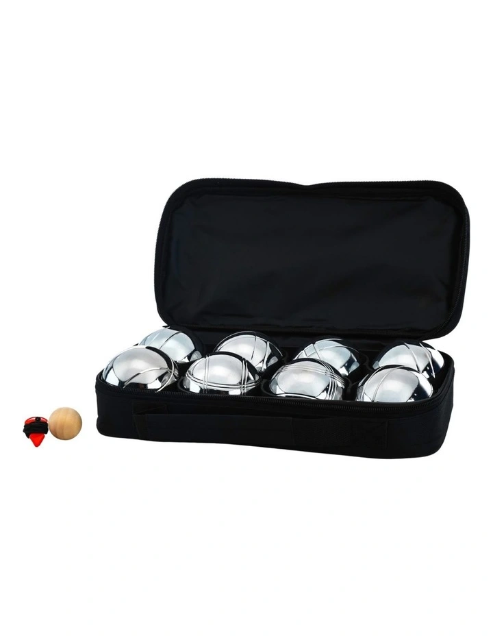 Jenjo Deluxe 8 Metal Bowls Petanque Game Set in Silver | MYER