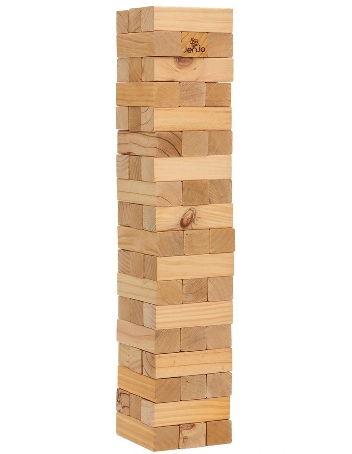Jenjo 54 Piece Giant Outdoor Wooden Block Game 91cm | MYER