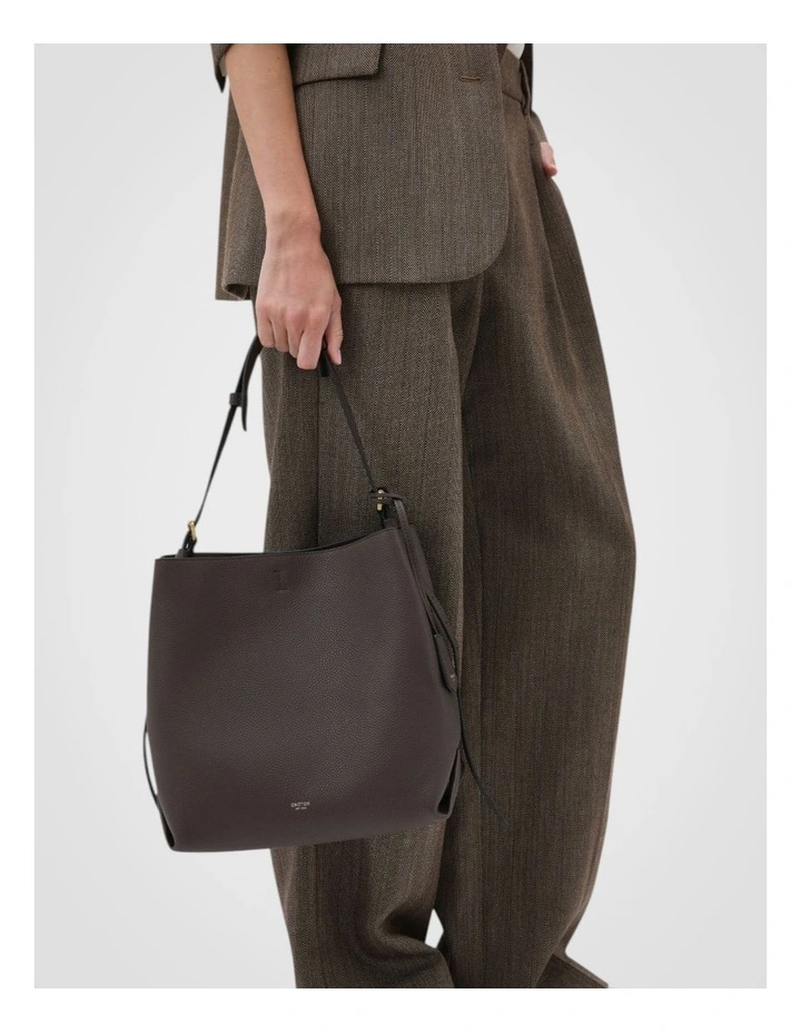 Oroton Margot Hobo in Dark Chocolate | MYER