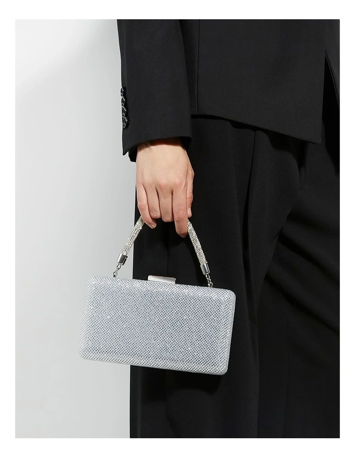 Dune London Beaut Hard Clutch In Silver | MYER
