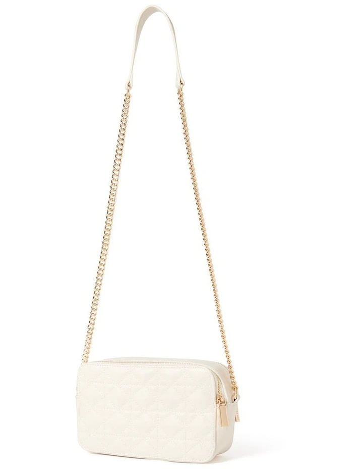 Forever New Elena Quilted Camera Bag in Oyster White | MYER