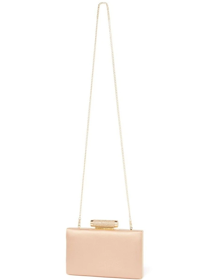 Forever New Jacqui Crystal Clasp Hardcase Clutch in Rose | MYER