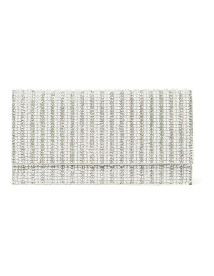 Forever New Molly Panel Sparkle Clutch in Grey | MYER