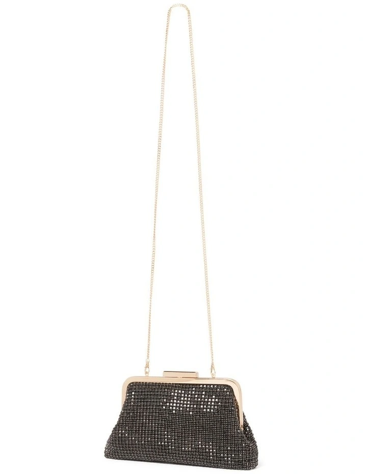 Forever New Signature Abigail Frame Embellished Clutch In Black | MYER