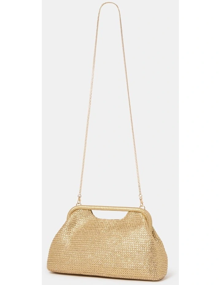 Forever New Frankie Frame Clutch in Gold | MYER
