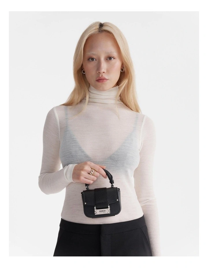 Mimco Retrospect Micro Crossbody Bag in Black | MYER