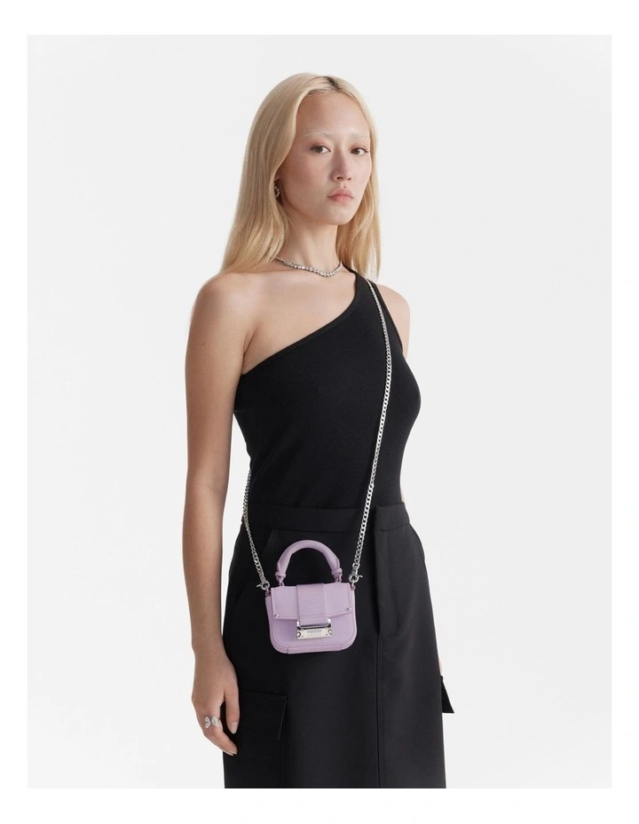 Mimco Retrospect Micro Crossbody Bag in Violet Swirl | MYER