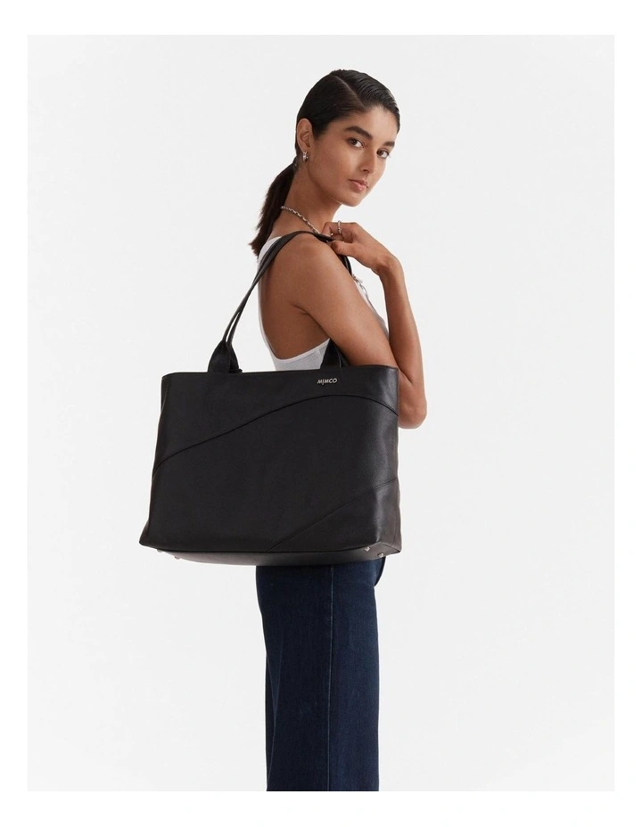 Mimco Solar Tote Bag in Black Silver | MYER