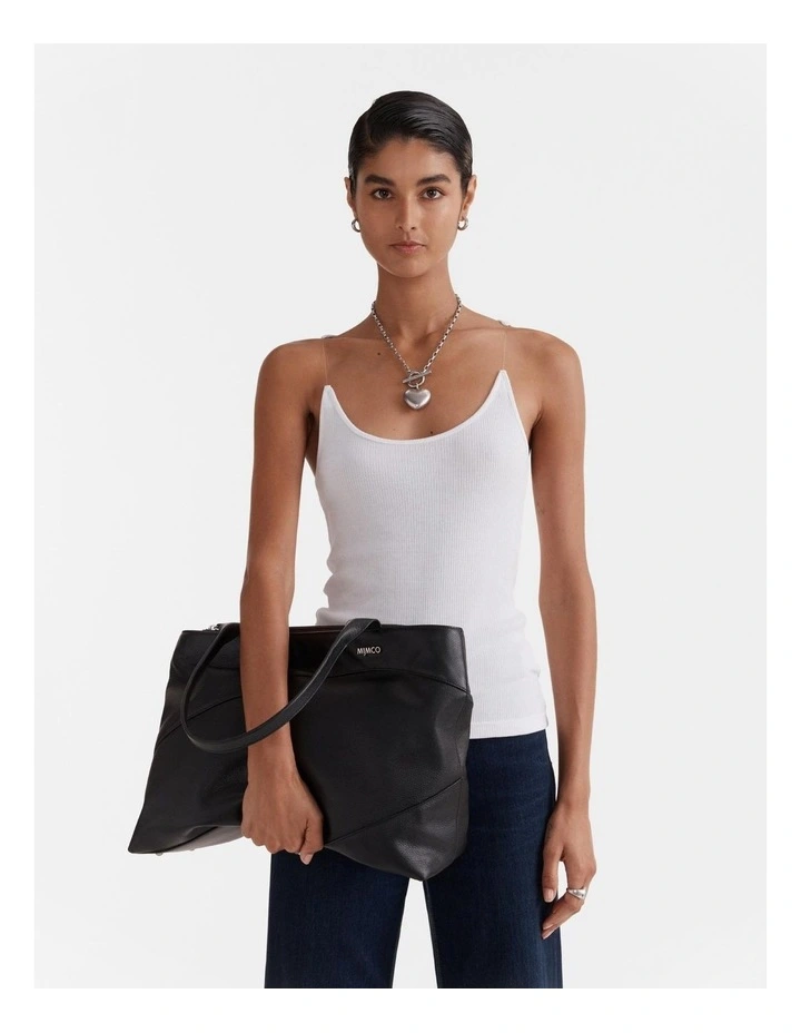 Mimco Solar Tote Bag in Black Silver | MYER