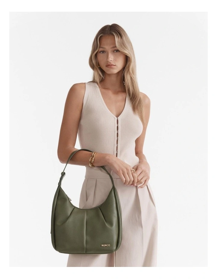 Mimco Donna Small Zip Hobo Bag in Sage | MYER