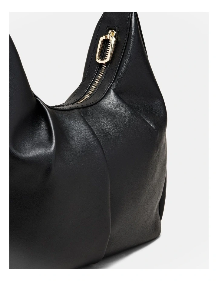 Mimco Donna Small Zip Hobo Bag in Black Light Gold | MYER