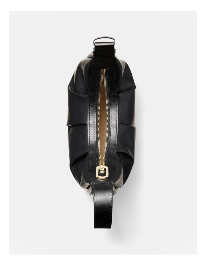 Mimco Donna Small Zip Hobo Bag in Black Light Gold | MYER