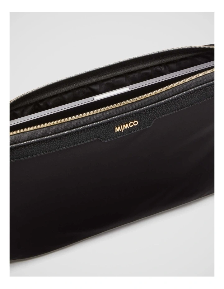 Mimco Classico Laptop Bag in Black Light Gold | MYER