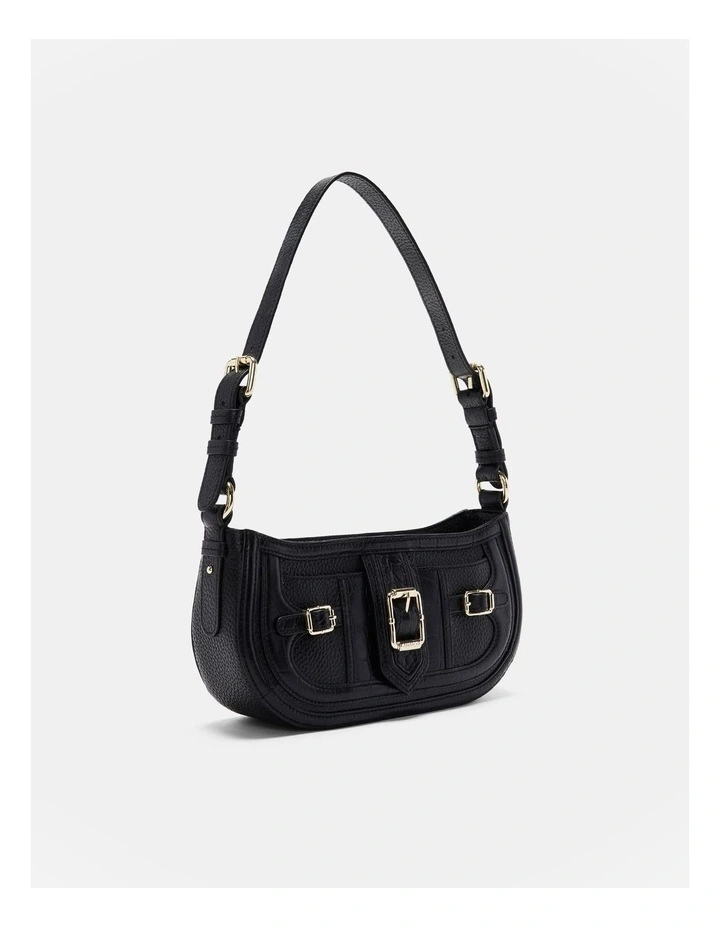 Mimco Zeppelin Shoulder Bag in Black Light Gold | MYER