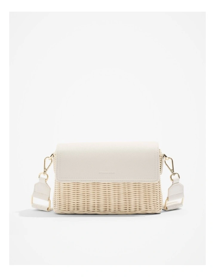 Country Road Rattan Crossbody Bag in Oyster | MYER