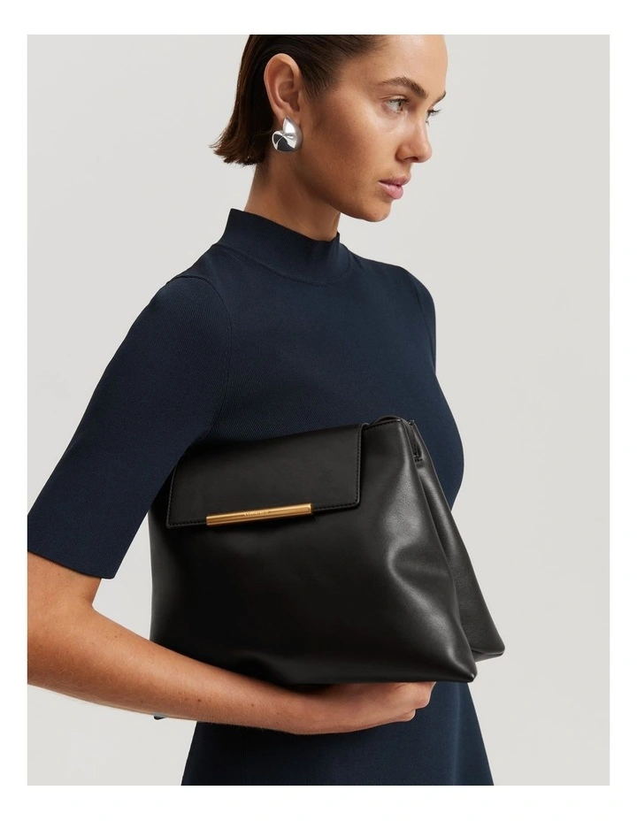 Country Road Folded Detail Crossbody Sling Bag in Black | MYER