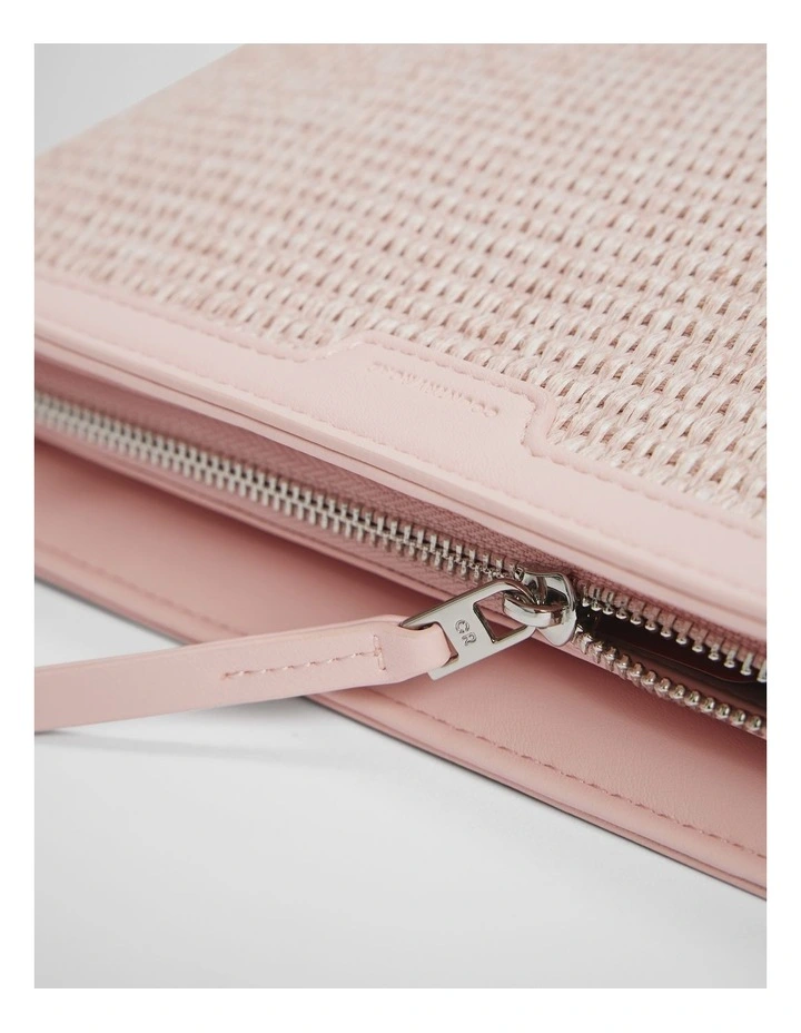 Country Road Branded Raffia Crossbody Bag in Soft Musk | MYER