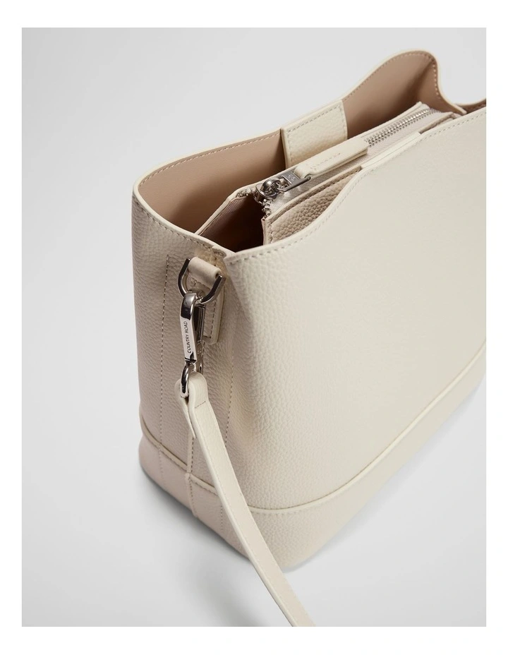 Country Road Zip Top Bucket Bag in Oyster | MYER