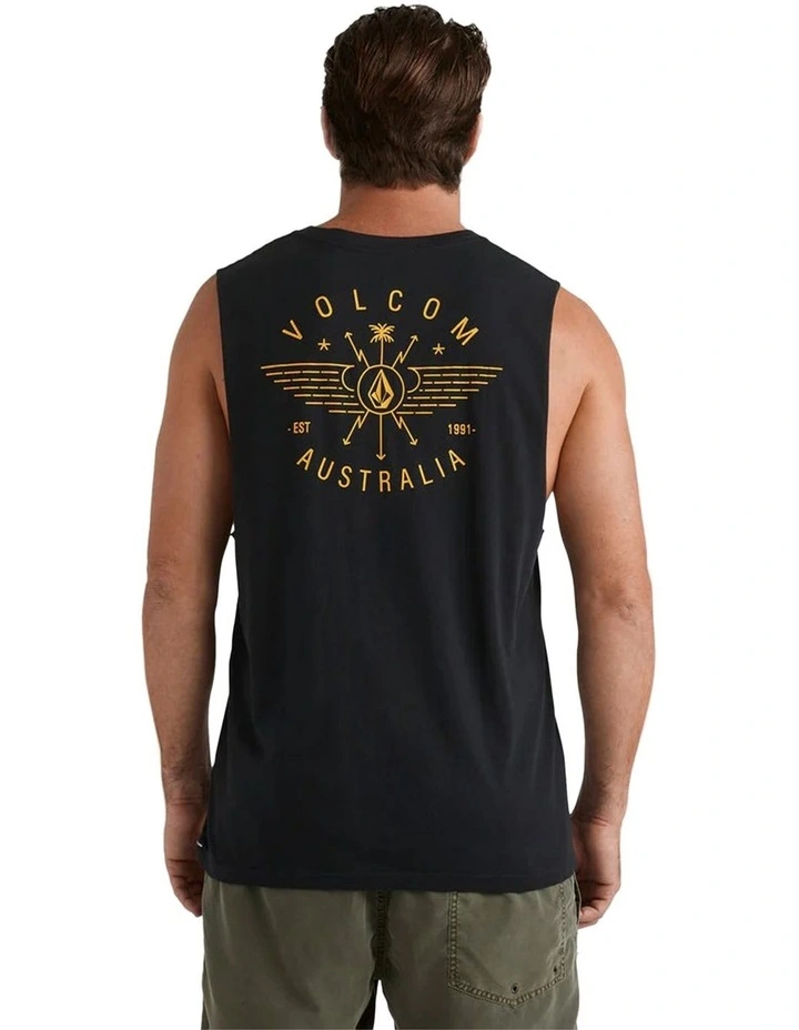 Volcom Fly High Muscle Top in Black | MYER