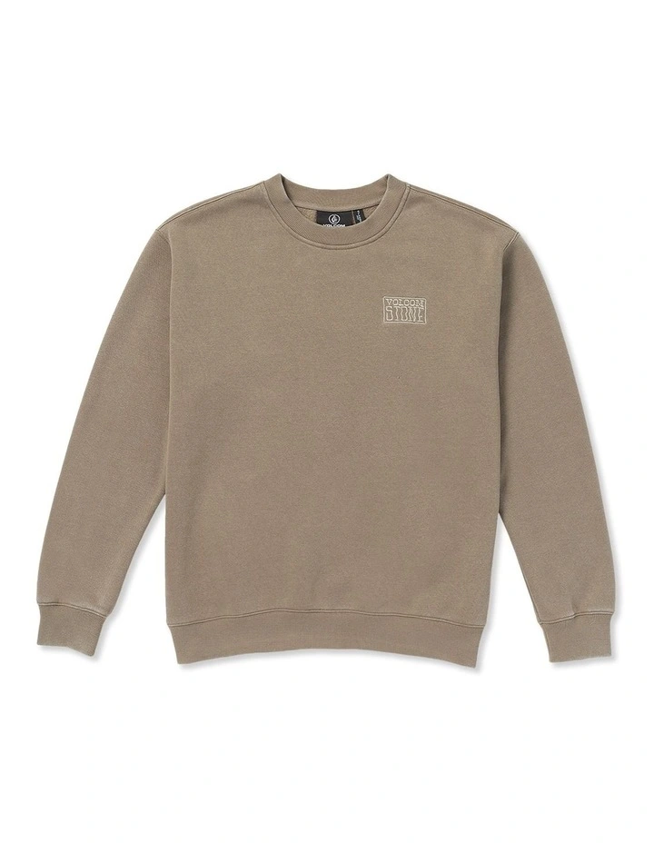 Volcom Backwash Crew Sweater in Brown | MYER