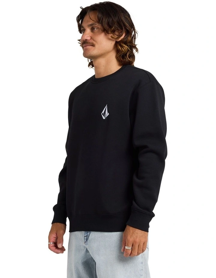 Volcom Vologo Crew Neck Sweater in Black | MYER