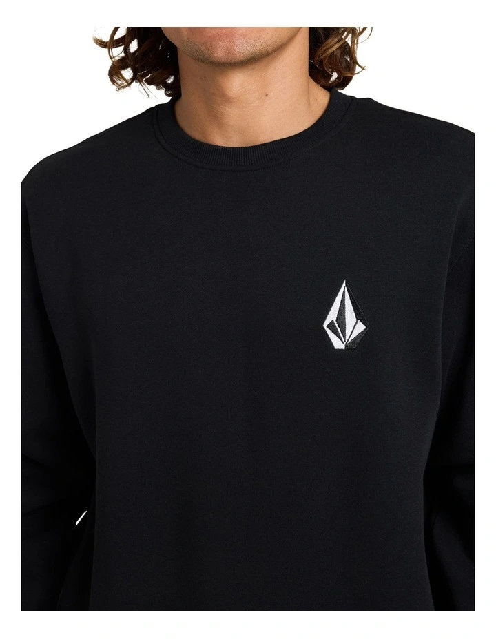 Volcom Vologo Crew Neck Sweater in Black | MYER